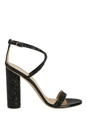 GIUSEPPE ZANOTTI 110mm Tara Glitter Sandals - Black