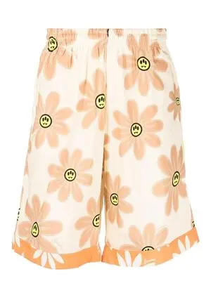 BARROW Floral-print Cotton Shorts - Neutrals