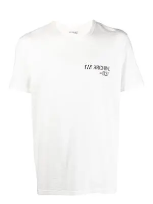 FAY Logo-print T-shirt - White