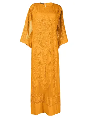 Alberta Ferretti Cut-out Maxi Dress - Orange
