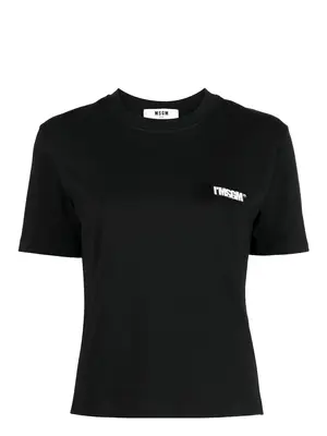 MSGM Logo-patch T-shirt - Black