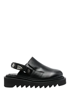 Toga Buckled Ankle-strap Clogs - Black