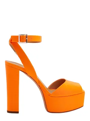GIUSEPPE ZANOTTI 120mm Betty Platform Sandals - Orange