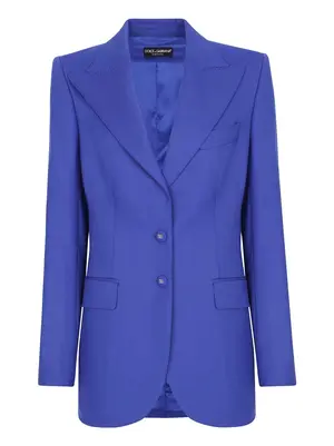 Dolce & Gabbana Single-breasted Wool Blazer - Blue