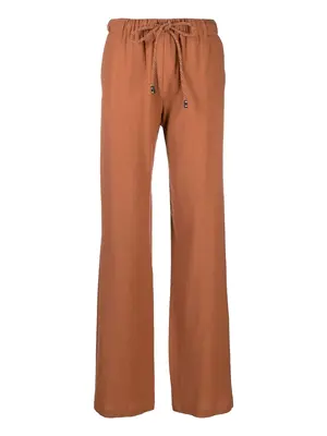 ALYSI Straight-leg Trousers - Brown