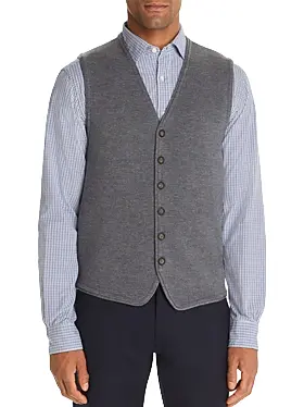 Bloomingdale'S Merino Wool Vest Medium Gray