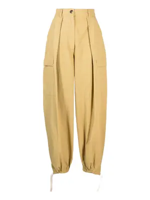 Colville High-waisted Cargo Trousers - Neutrals