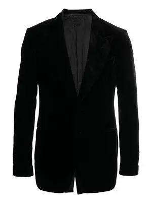 TOM FORD Single-breasted Velvet Blazer - Black