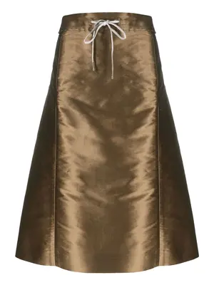 MAISON MARGIELA Moiré-effect A-line Skirt - Brown