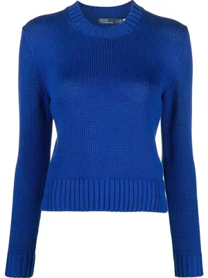 Polo Ralph Lauren Chunky Ribbed Knit Sweater - Blue