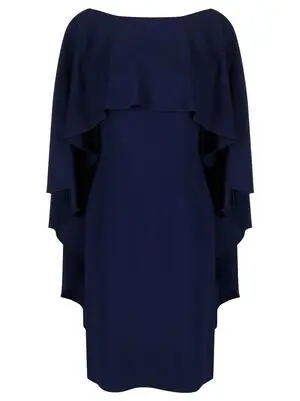 Alberta Ferretti Layered Cape Dress - Blue