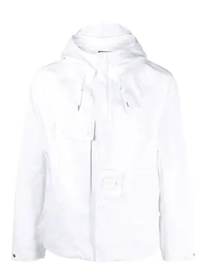 C.P. COMPANY Zip-up Hooded Jacket - White