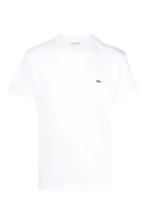 Lacoste Logo-patch Cotton T-shirt - White