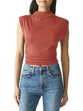 Michael Stars Amara Crop Tee Pecan