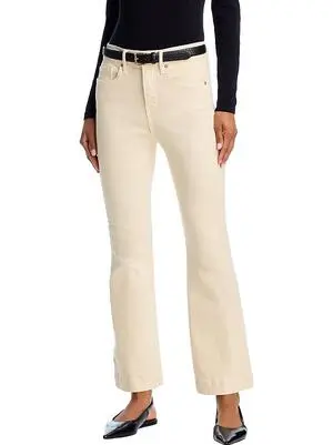 Veronica Beard Carson High-rise Flare Jeans - Ecru