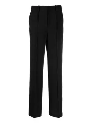 Calvin Klein High-waisted Straight-leg Trousers - Black