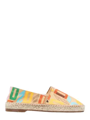 Dsquared2 All-over Logo Espadrilles - Yellow