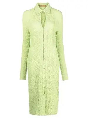 REJINA PYO Sana Textured-finish Midi Dress - Green