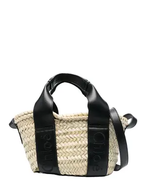 Chloé Small Sense Raffia Tote Bag - Neutrals