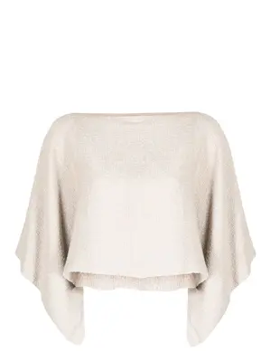Voz Cape-style Knit Jumper - Neutrals