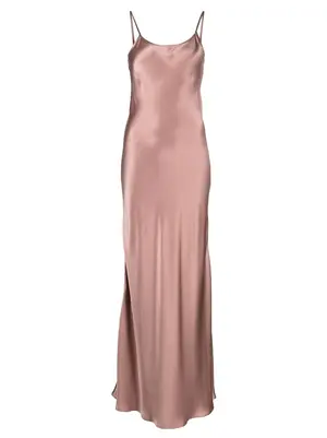 Voz Liquid Slip Satin Maxi Dress - Pink