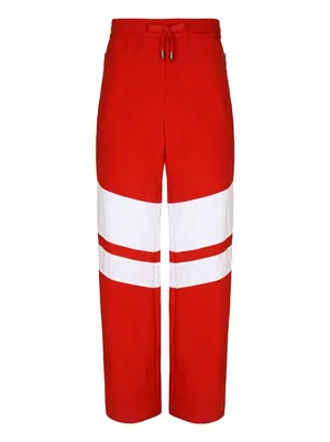 Dolce & Gabbana Logo-stripe Panelled Sweatpants - Red