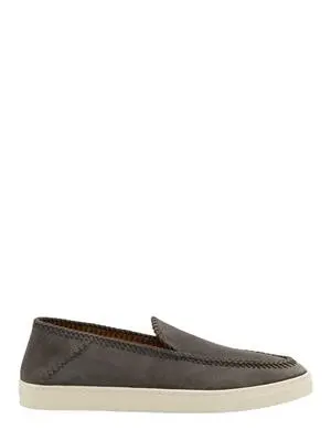 Giorgio Armani Suede Slip-on Sneakers - Anthracite