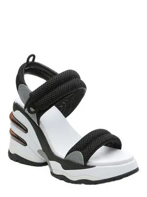 Ash Cosmos Platform Sandals - Black/silver/black