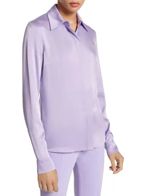 Michael Kors Michael Kors Collection Hansen Charmeuse Shirt Freesia