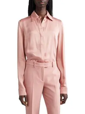 Michael Kors Hansen Charmeuse Shirt - Rosette