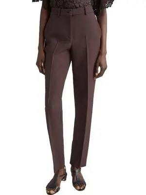 Michael Kors Samantha Pintuck Pleat Ankle Pants - Chocolate