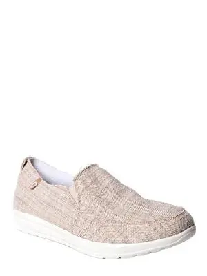 Minnetonka Expanse Slip-on Sneaker - Tan Herringbone