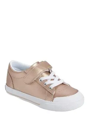 FOOTMATES Footmates Reese Sneaker Rose Gold Leather