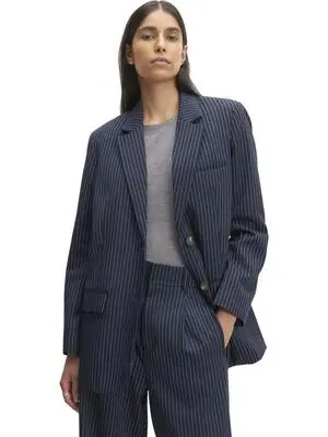 Everlane Everlane Oversized Blazer Navy/bone White
