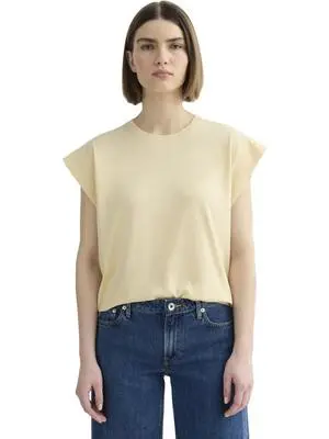 Everlane Essential Cotton Muscle Tee - Banana Crepe