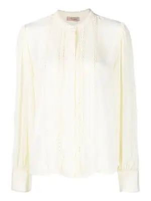TWINSET Scallop-edge Shirt - Neutrals