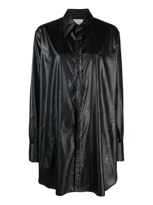 MAISON MARGIELA Maison Margiela Longline Faux-Leather Shirt