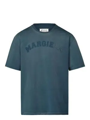 MAISON MARGIELA Logo-appliqué Jersey T-shirt - Blue