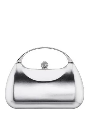 Nina Minaudière With Top Handle - Silver