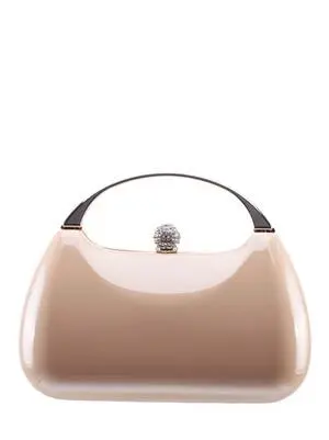 Nina Minaudière Top Handle Bag - Latte