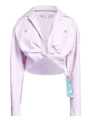 OFF-WHITE™ Cropped Gabardine Top - Lilac