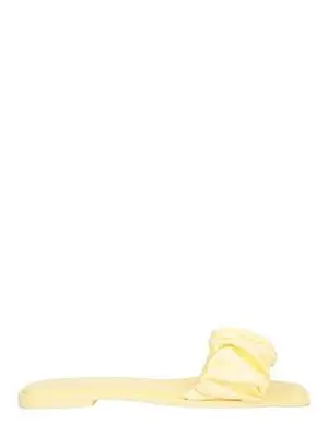 Santoni Leather Slide Sandals - Yellow