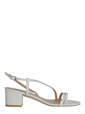 STUART WEITZMAN Calfskin Thong Sandals - White