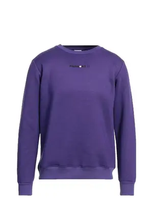 PARKOAT Solid Color Fleece Sweatshirt Purple