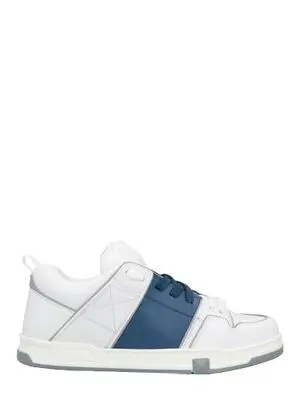 Valentino Garavani Sneakers In Leather And Textile Fibers - White