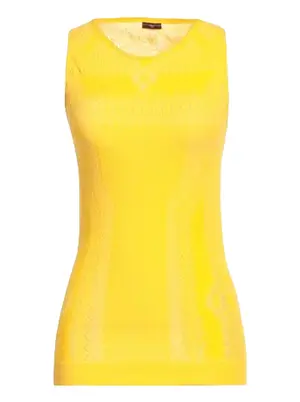 High Sleeveless Jersey Top - Yellow