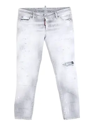 Dsquared2 Light Cotton-Elastane Jeans Light Grey