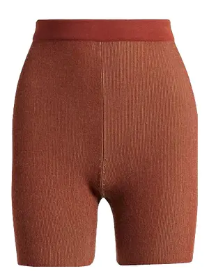 Jacquemus Knit Cycling Shorts Brown
