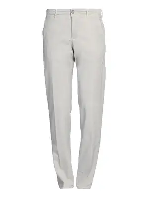 Incotex Man Pants Ivory Size 38 Cotton, Elastane Grey