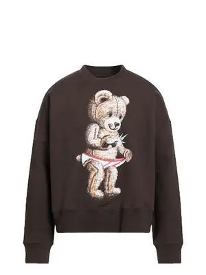 DOMREBEL Printed French Terry Sweatshirt Brown